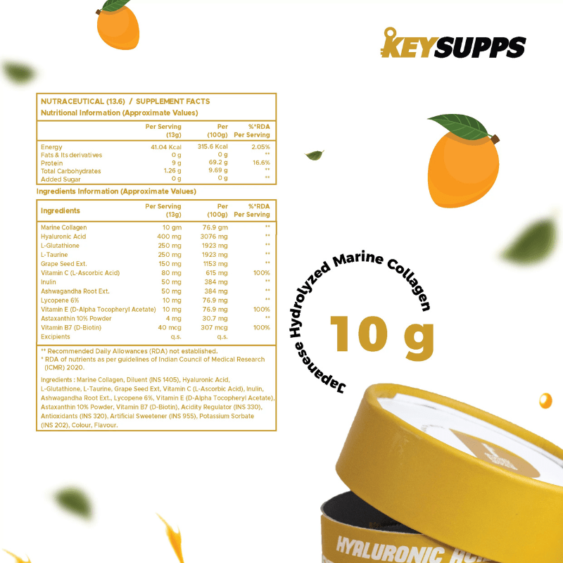 Collagen Gold Plus – Mango (30 Servings) – KeySupps – Unlock your Health